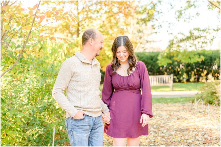 Newfields Fall Engagement Photos | Alli + Jacob