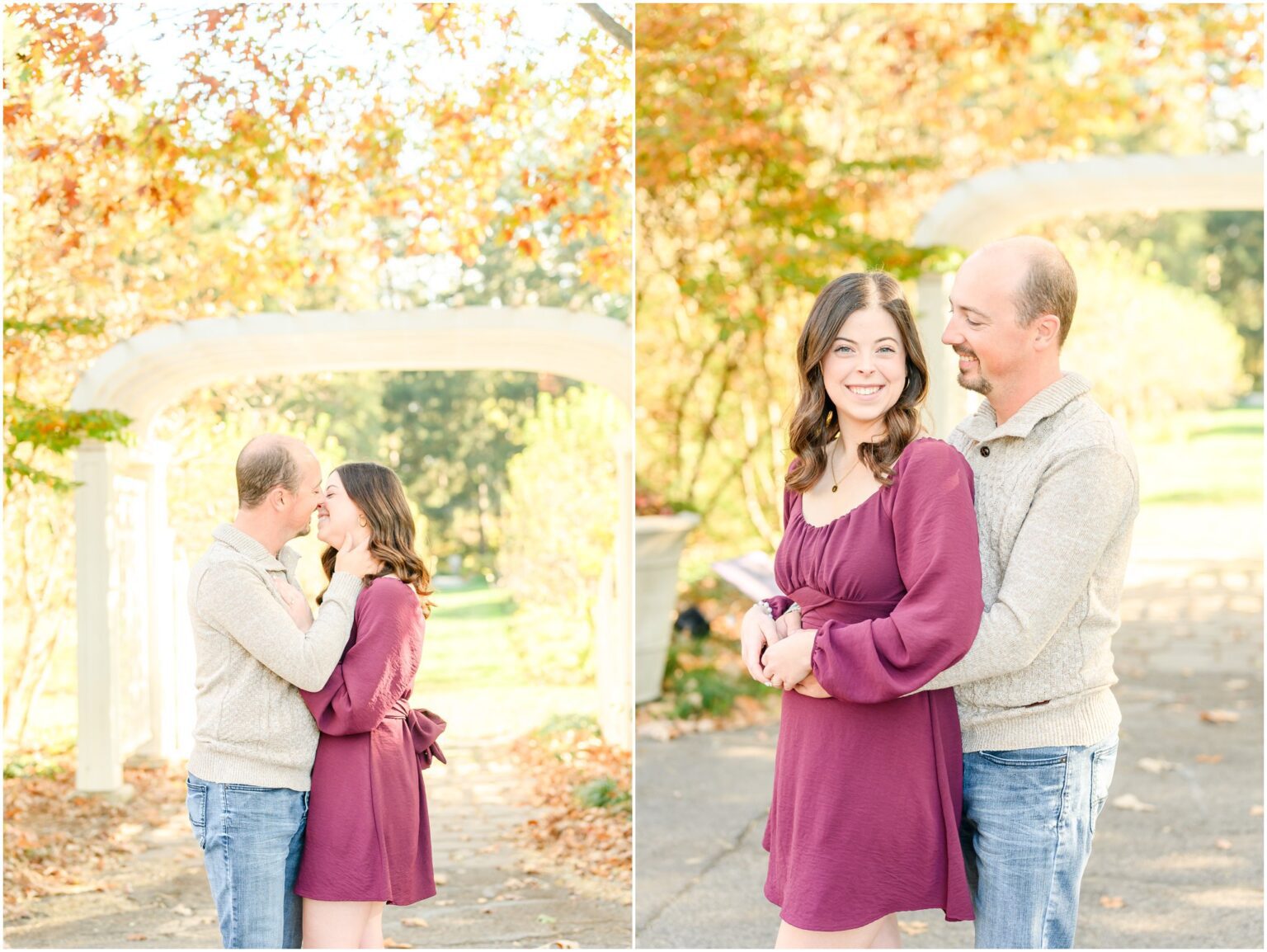 Newfields Fall Engagement Photos | Alli + Jacob