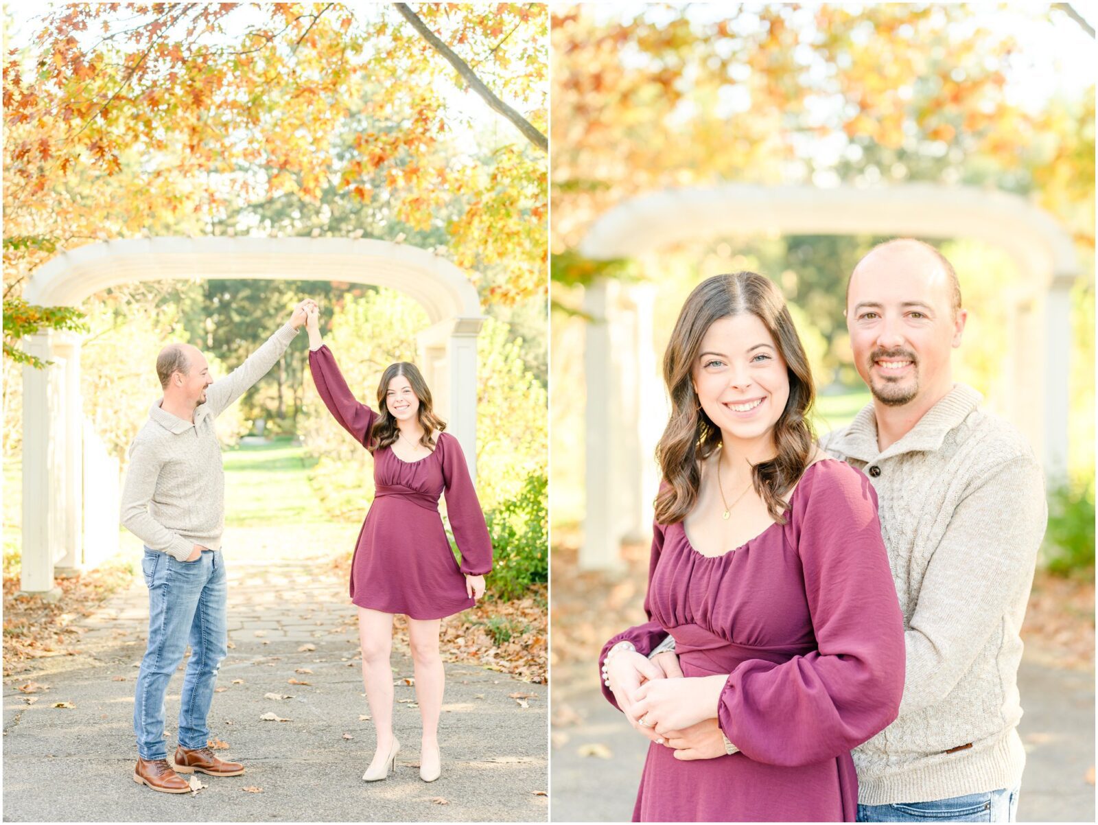 Newfields Fall Engagement Photos | Alli + Jacob